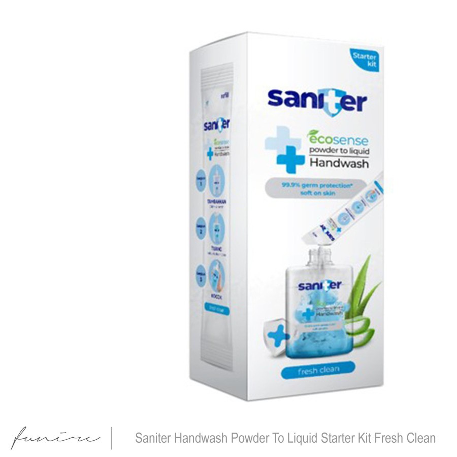Jual Saniter Hand Wash Powder To Liquid Starter Kit Fresh Clean ...