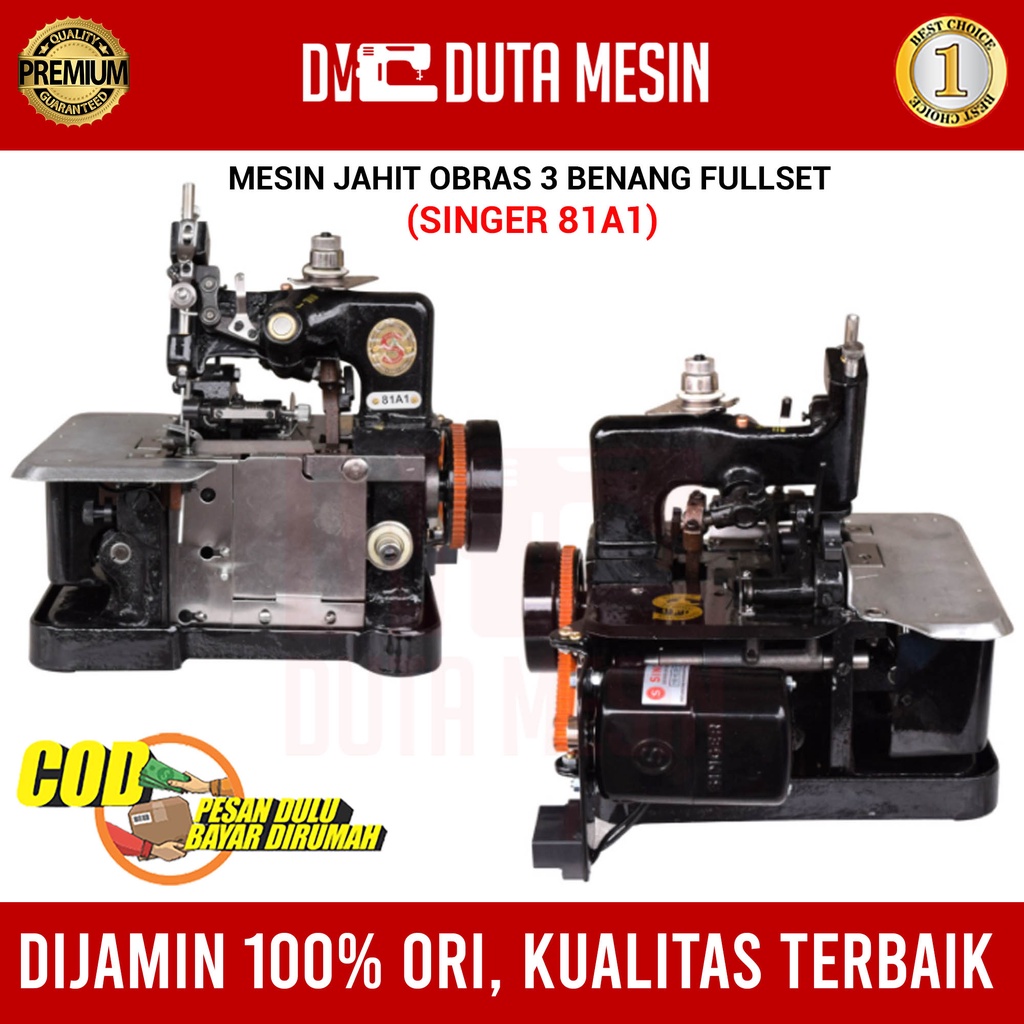 Jual Mesin Jahit Obras 3 Benang SINGER 81A1 ( FULL SET ) TERMASUK MEJA ...