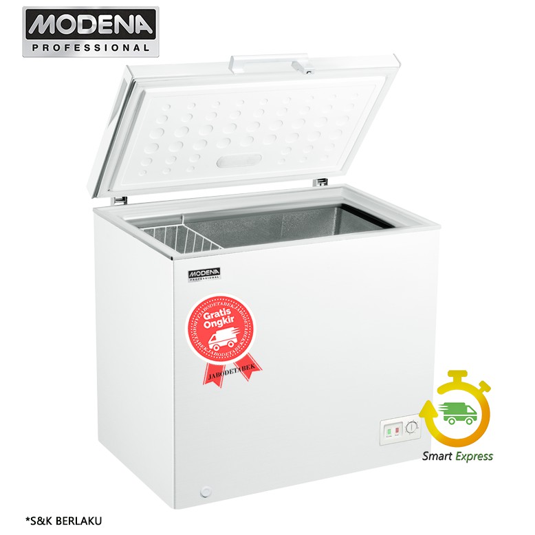 Jual CHEST FREEZER MODENA MD 0206 W - ( 205 LITER ) | Shopee Indonesia