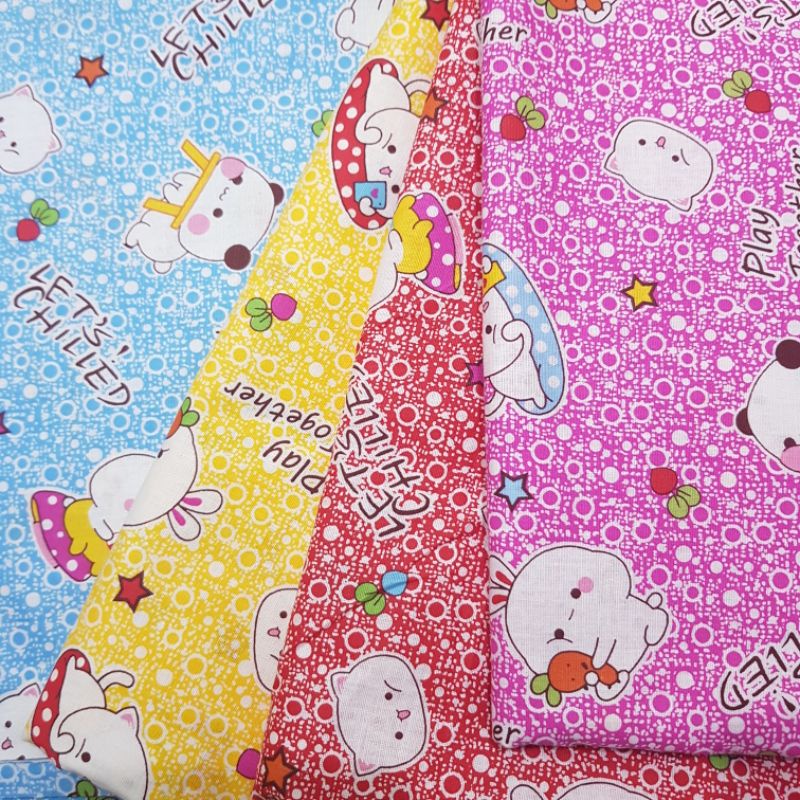 Jual Kain Katun Premium Cuttie Cat Rabbit Lebar 115 cm Harga PER ...