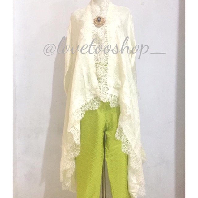 Outer batik with lace /outer lace / outer viscose lace / outer viscose ...