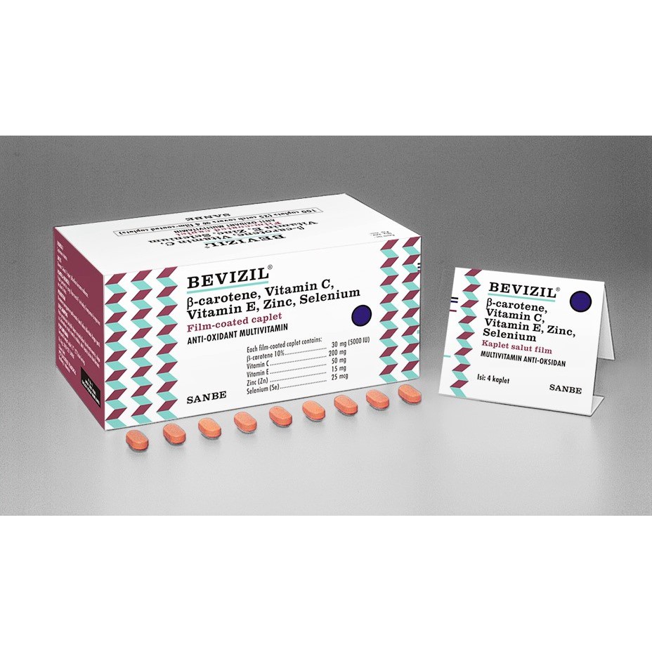 Jual BEVIZIL per box / dus - Multivitamin Anti Oksidan | Shopee Indonesia