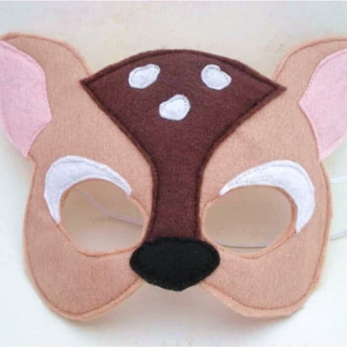 Jual NEW Topeng Hewan Kancil Rusa Deer Kostum Mask Felt Pesta Drama ...