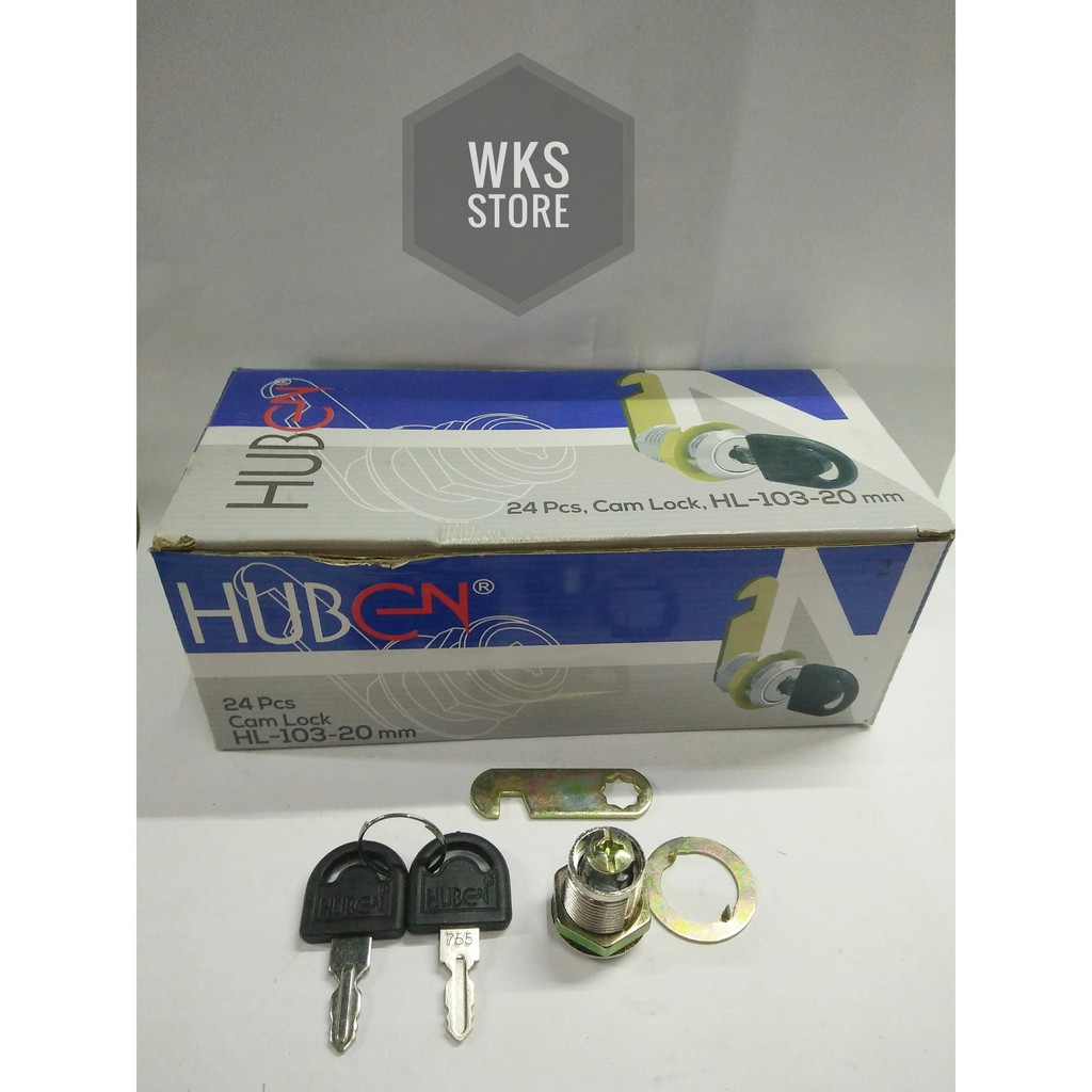 Jual Kunci Loker Kait Cam Lock 20 mm / Camlock merk Huben HL 103-20 mm | Shopee Indonesia