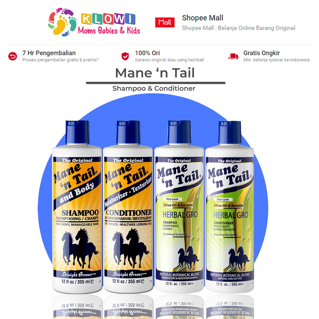 Jual Mane N Tail Shampoo and Conditioner / Mane N Tail Original Dan ...