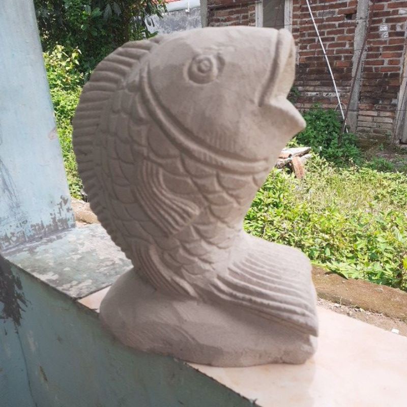 Jual PATUNG IKAN KOI UNTUK AIR MANCUR 21 X 12 X 18 UNTUK HIASAN KOLAM ...