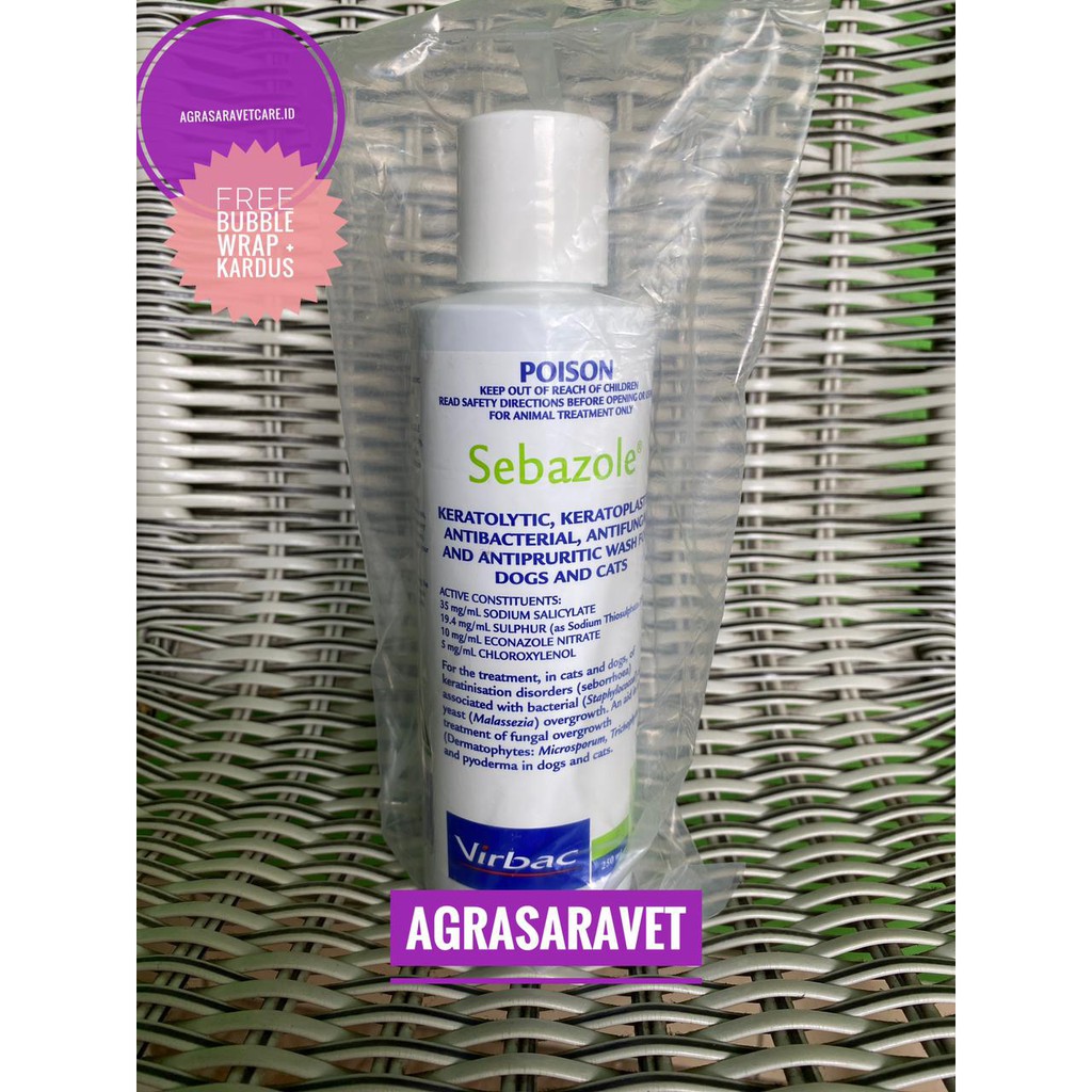 Jual VIRBAC SEBAZOLE SHAMPOO ANJING SHAMPO KUCING 250ml - SHAMPOO ANTI ...
