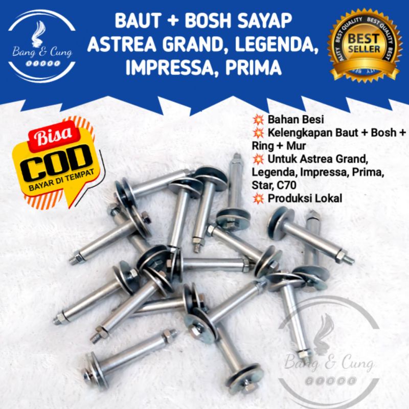 Jual B&C - Baut Baud Bos Bosh Dek Sayap Totok Legshield Honda Astrea ... Jual B&C - Baut Baud Bos Bosh Dek Sayap Totok Legshield Honda Astrea ...