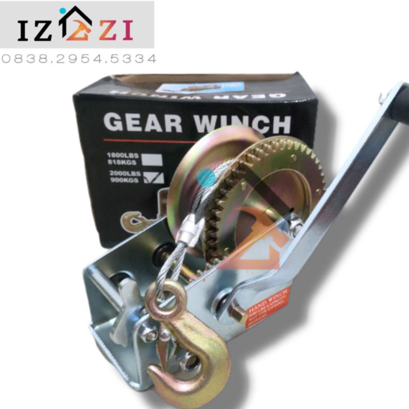 Jual Katrol manual sling baja Hand winch, Gear Winch 2000 lbs | Shopee ...