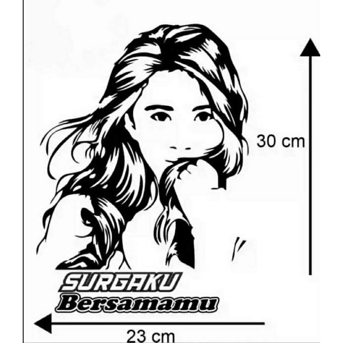 Jual STIKER TRUK STIKER SILUET CEWEK CANTIK STIKER KATA KATA SURGAKU BERSAMAMU | Shopee Indonesia