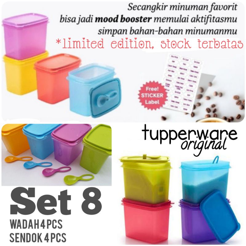 Jual Tupperware Original Wadah Kopi Gula Teh Susu Garam Merica Lada ...