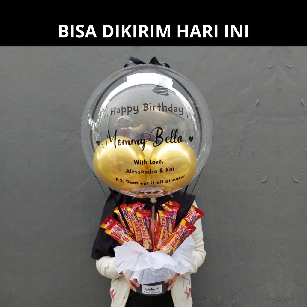 Jual [Ready/Tidak PO] Bouquet Balon Snack Balon Bucket Snack isi BENG ...