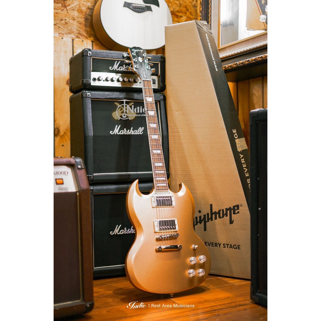 Jual Gitar Elektrik Epiphone SG Muse Smoke Almond Metallic | Shopee ...
