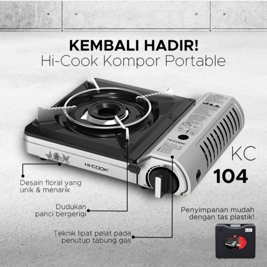 Jual Kompor Portable HI-COOK KC-104 Kompor Gas Camping Portebel ...