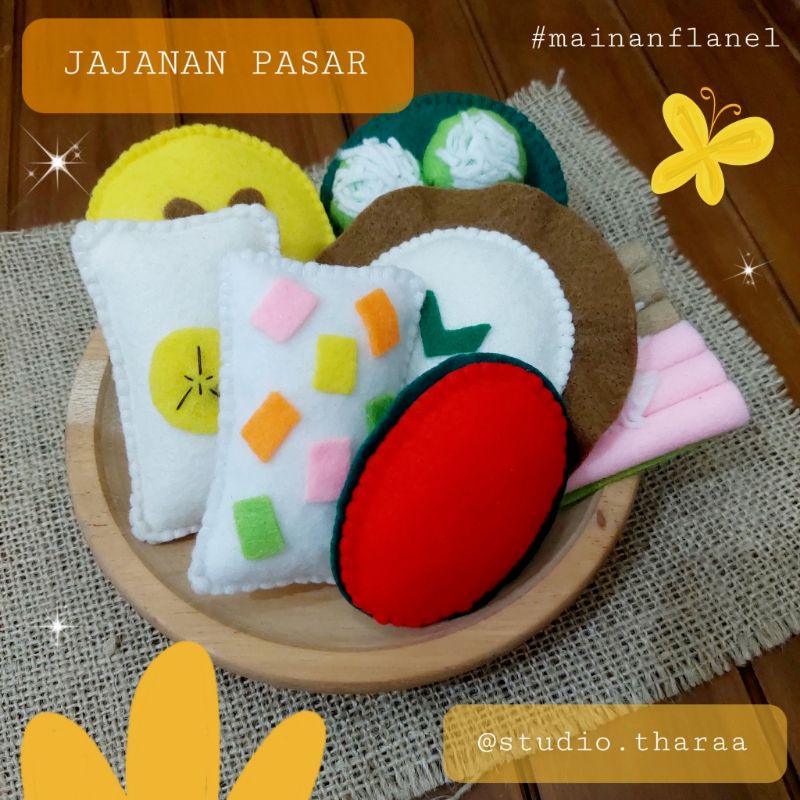 Jual MAINAN JAJANAN PASAR FLANEL SET 02 | MAINAN FLANEL | MAINAN ...