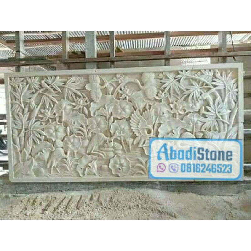 Jual relief hiasan dinding batu alam ukiran paras jogja abadistone.com ...