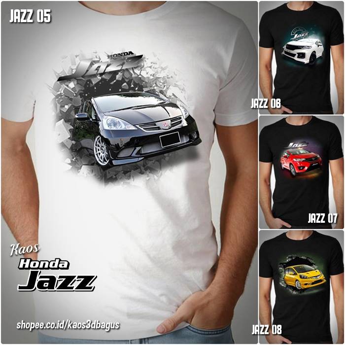Jual Baju KAOS HONDA JAZZ Kaos Mobil Jazz PREMIUM DISTRO Keren KLUB MOBIL Komunitas Otomotif ...