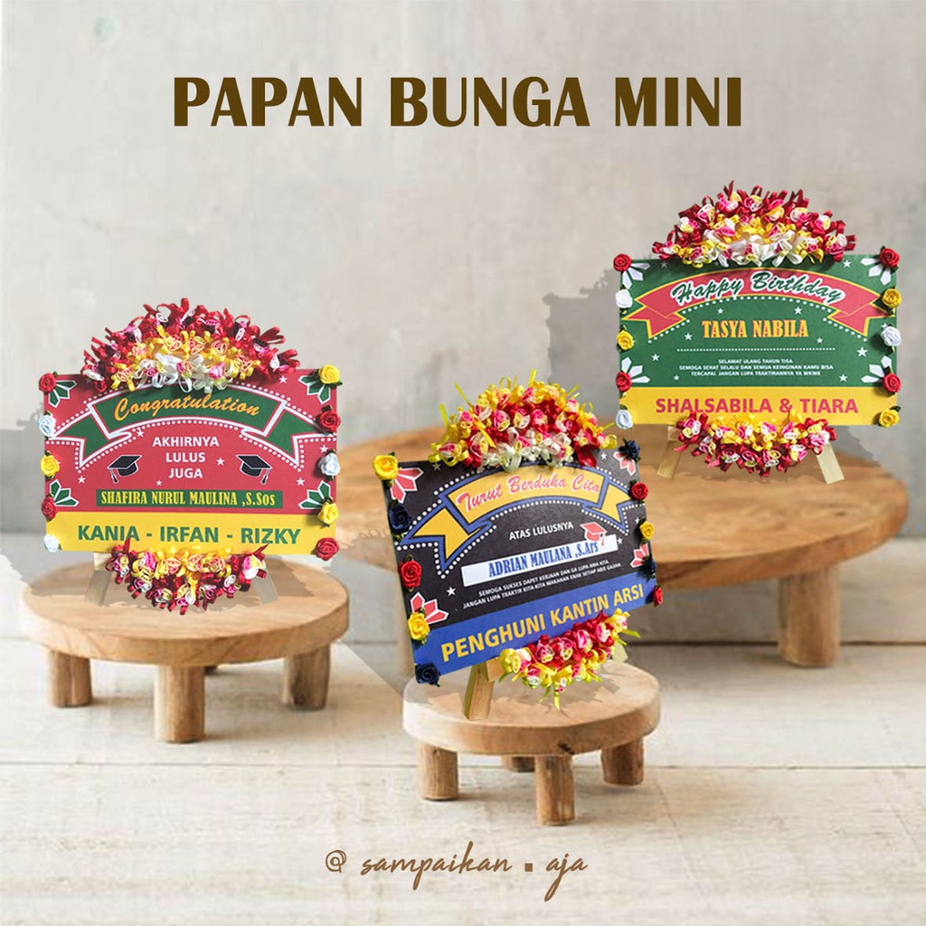 Jual PAPAN BUNGA MINI (Fully Customize) / Hadiah Wisuda / Kado Ulang ...