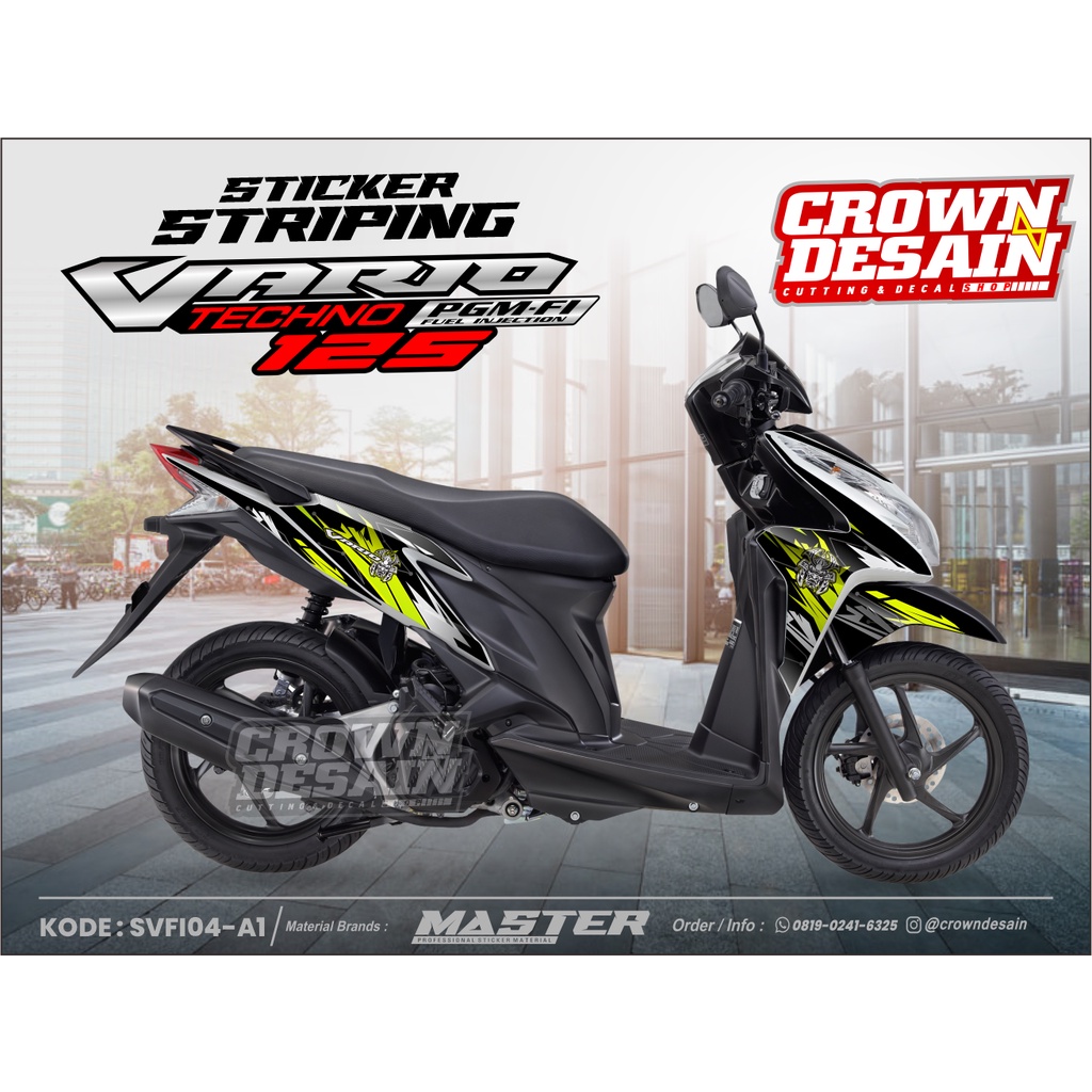 Jual Striping Vario Techno PGM-FI old - Stiker Semifull Lis Body Vario ...
