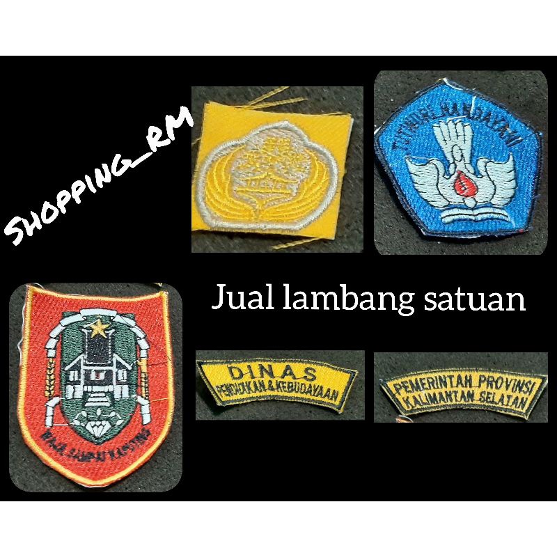 Jual Lambang baju pemprov kalsel/dinas pendidikan & kebudayaan provinsi ...
