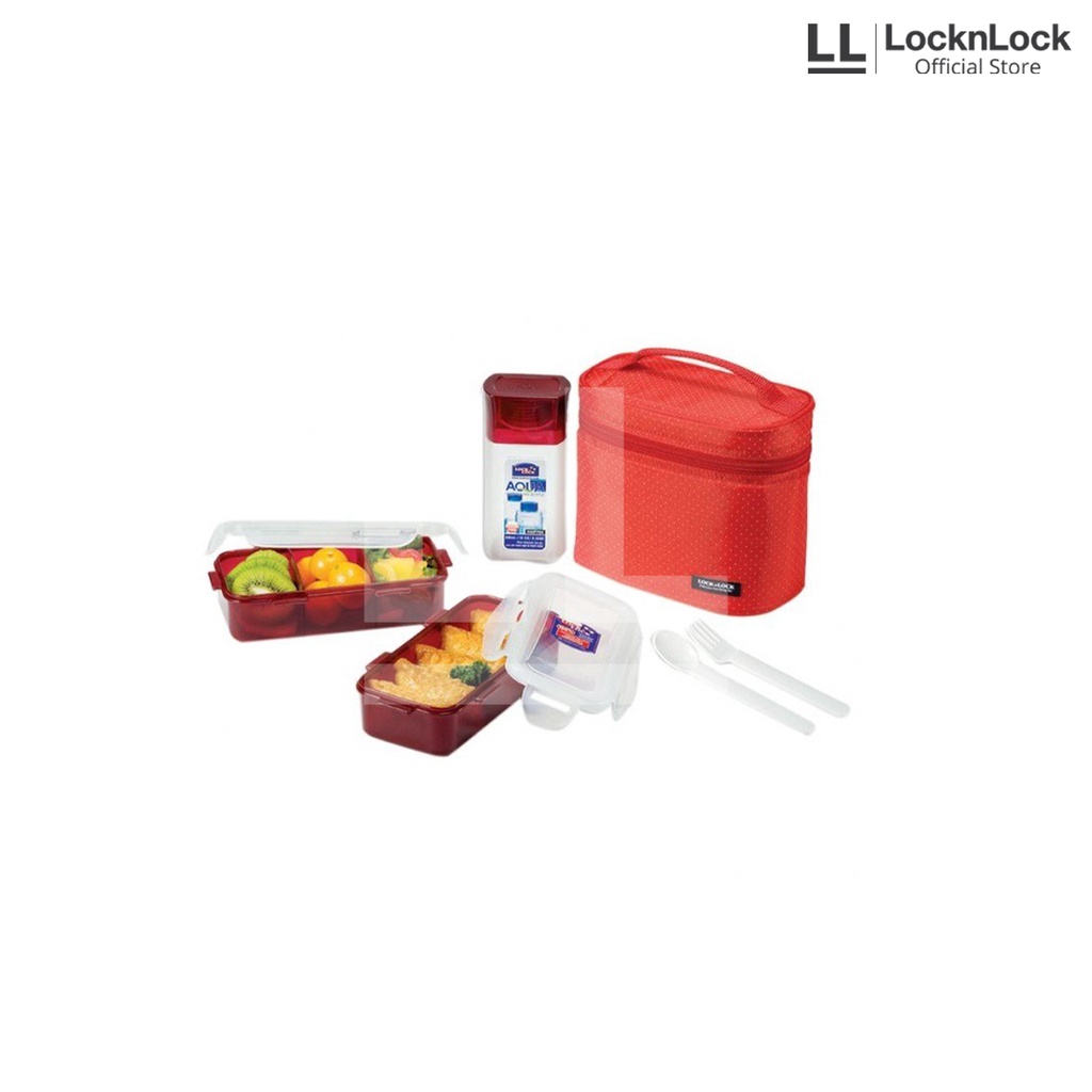Jual LocknLock - Lunch Box Set dengan Botol Air Minum | Shopee Indonesia