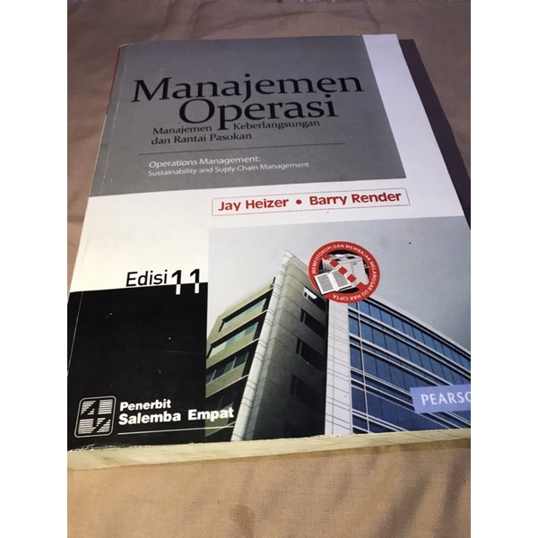 Jual Buku Manajemen Operasi Jay Heizer dan Barry Render, Edisi 11, Penerbit Salemba Empat ...