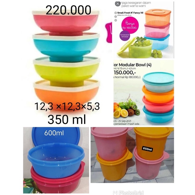 Jual bowl modular tupperware mangkok tupperware versa bowl junior ...