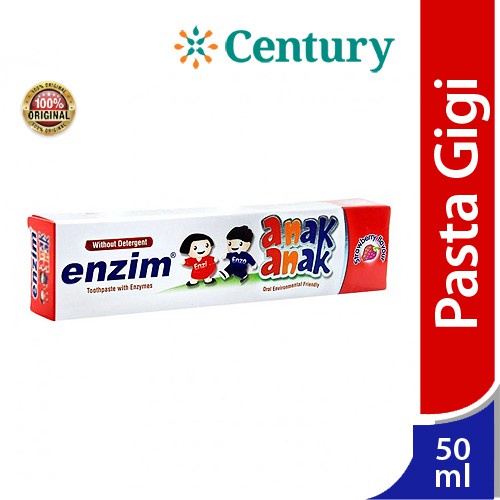 Jual enzim Toothpaste anak anak (Merah) 50 ml / Pasta Gigi Anak / odol ...