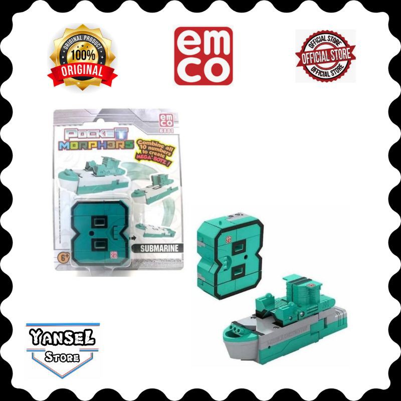 Jual Emco Mega Botz Pocket Morphers Number 8 angka 8 Hijau | Shopee ...