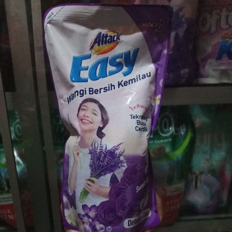 Jual Attack Easy Detergen cair 750ml ungu | Shopee Indonesia