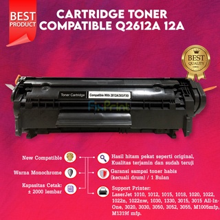 Jual Cartridge Toner Compatible 12A Q2612A Printer Laserjet Canon LBP 2900 LBP2900 | Shopee ...