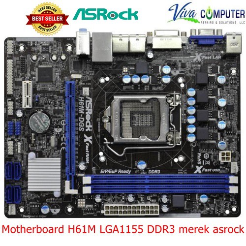 Jual Motherboard Mobo Intel H61 LGA 1155 Onboard ASROCK/BIOSTAR/ECS | Shopee Indonesia