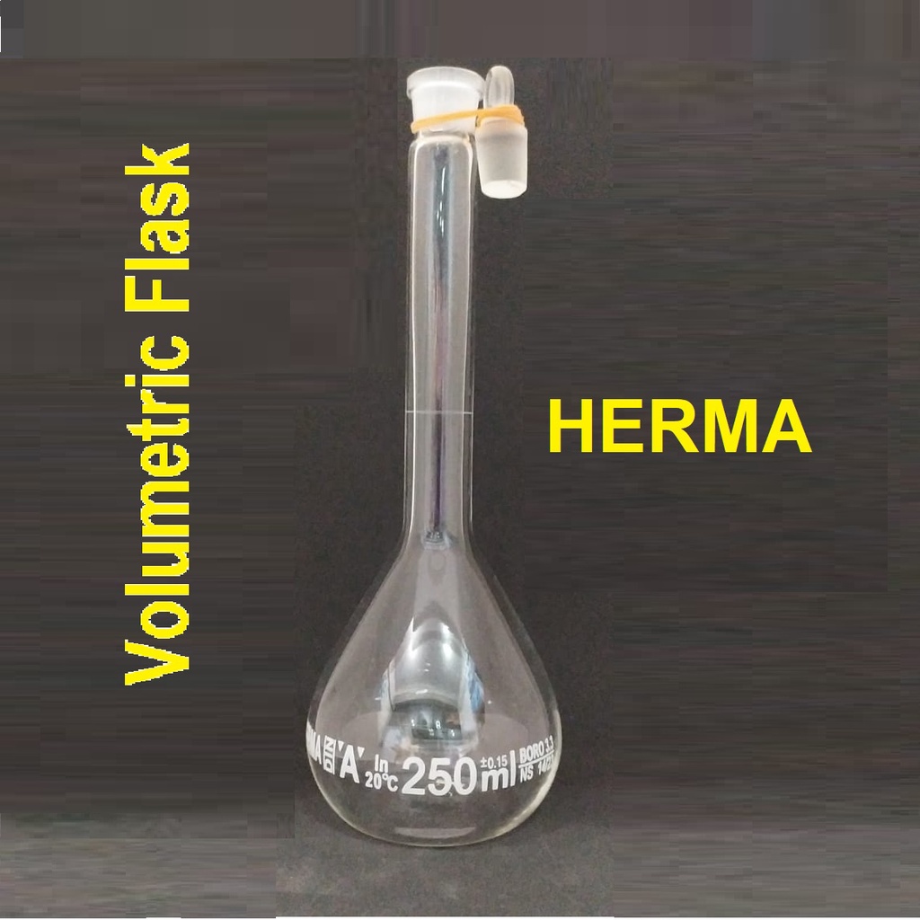 Jual LABU UKUR 250 ML | LABU TAKAR | VOLUMETRIC FLASK WITH STOPPER ...