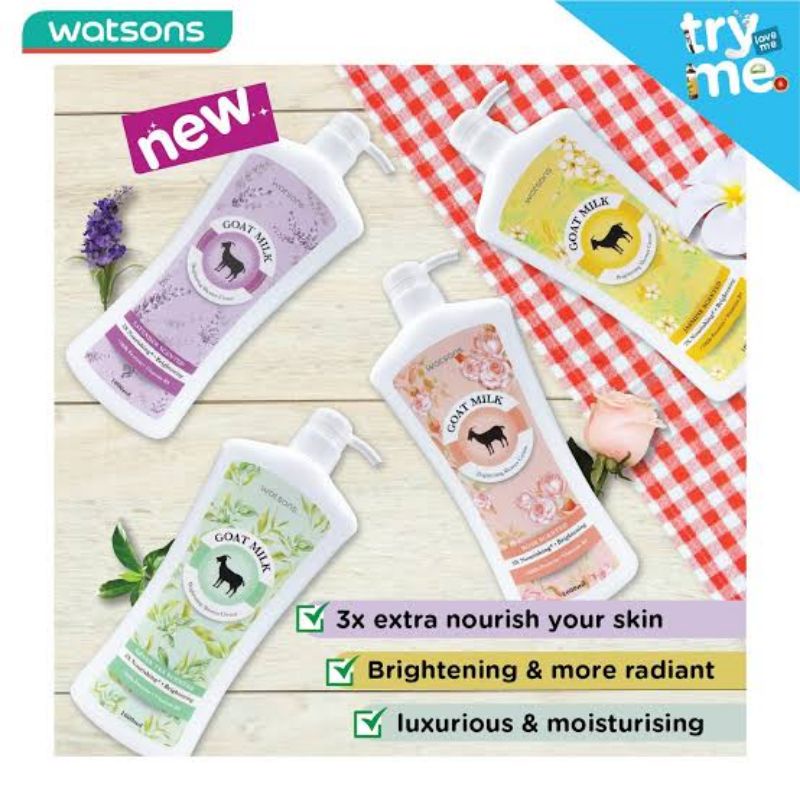 Jual sabun mandi cair murah goat milk 1 liter watson body wash | Shopee ...