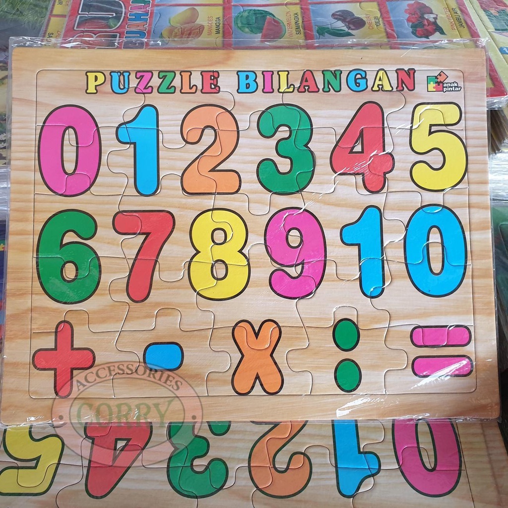 Jual Mainan Anak Susun Puzzle Angka Bilangan Karton 20 X 30 Cm Edukasi ...
