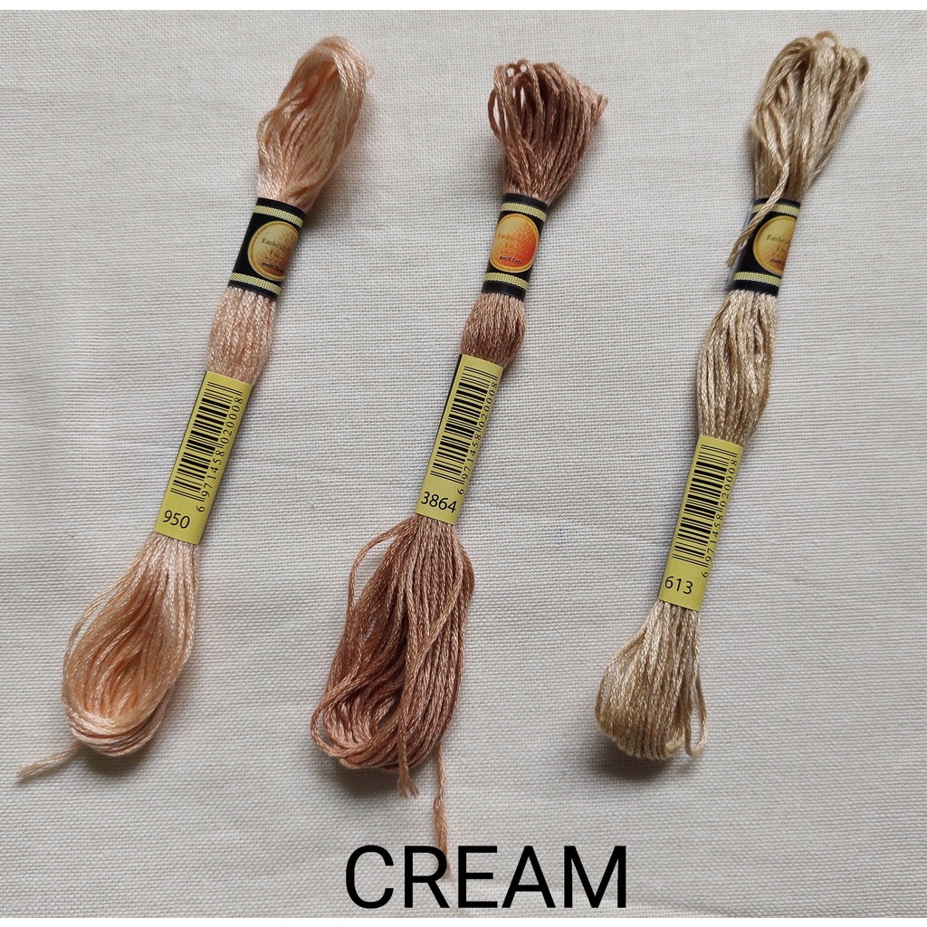 Jual Benang Sulam CXC (Similar to DMC) CREAM SERIES | Shopee Indonesia