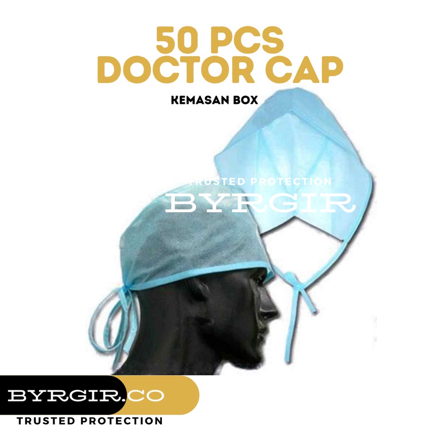 Jual 50pcs Disposable Surgeon Surgical Nurse Doctor Cap Topi Operasi ...