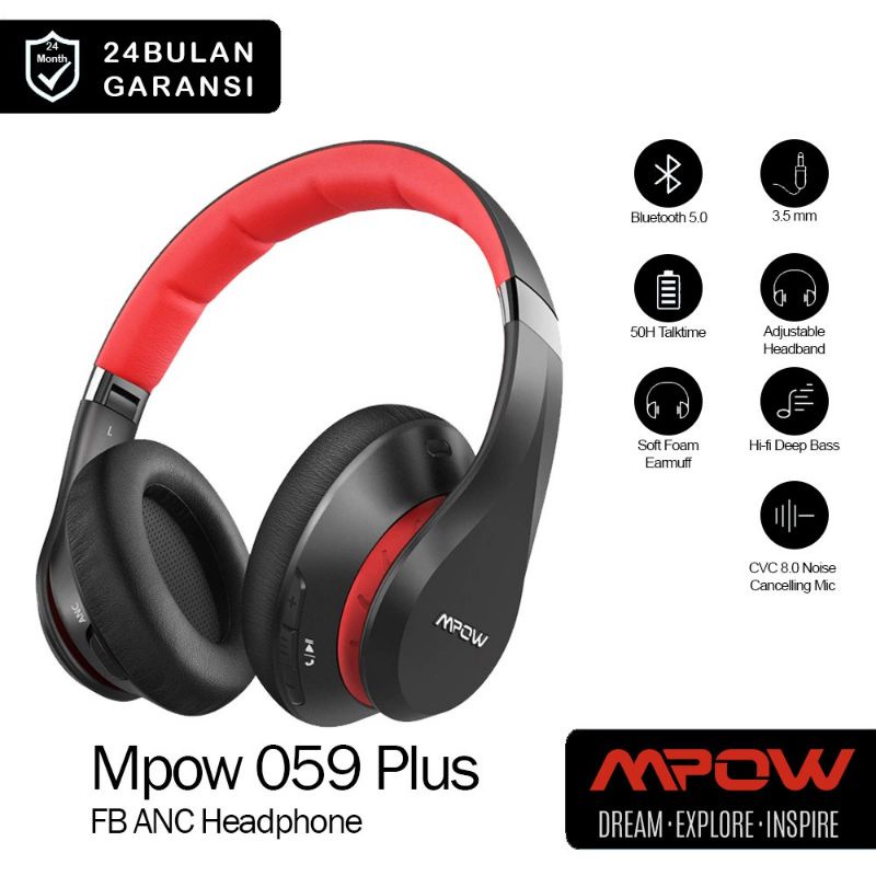 Jual MPOW 059 Plus FB ANC Headphone original | Shopee Indonesia