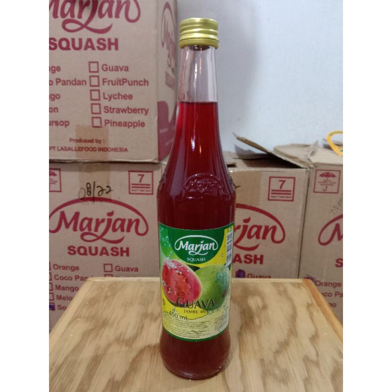 Jual Sirup marjan squash rasa guava jambu biji 450 ml | Shopee Indonesia