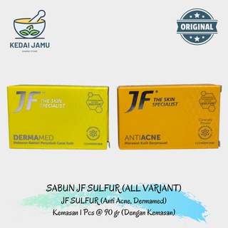 Jual Sabun JF Sulfur Original Cleanser BAR Kemasan 90 Gram | Shopee ...
