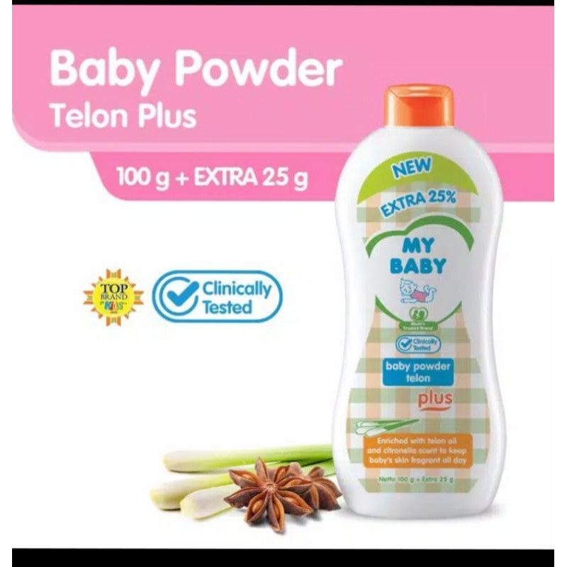 Jual bedak my baby 100g + 25g (baby powder telon plus) | Shopee Indonesia