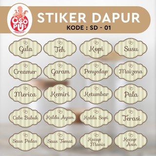 Jual STIKER LABEL TOPLES DAPUR BUMBU MASAKAN IBU RUMAH TANGGA | Shopee ...