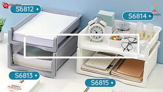 Jual Oxihom Rak Susun Rak Dokumen Kertas Stationary Plastik Stackable ...