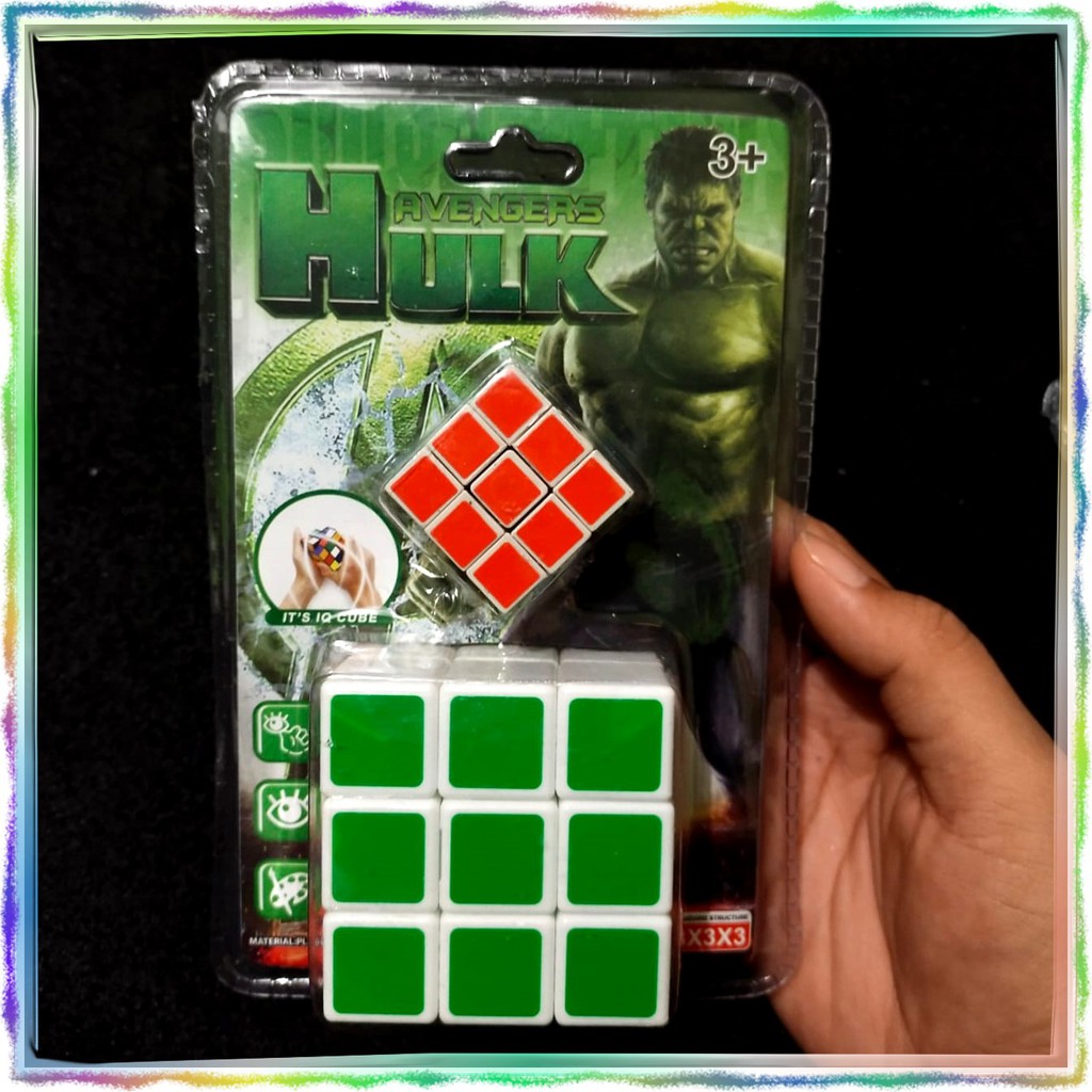 Jual Mainan Rubrik 3x3 Anak Plastik 3+ isi 2 ukuran normal dan mini ...