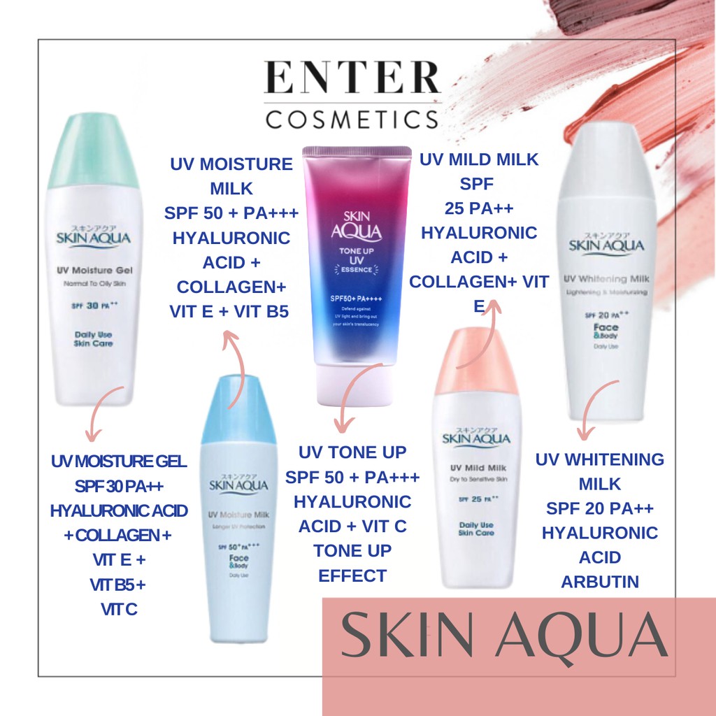 SKIN AQUA UV Sunscreen Series 40gr Moisture Milk | SKINAQUA UV TONE UP ...