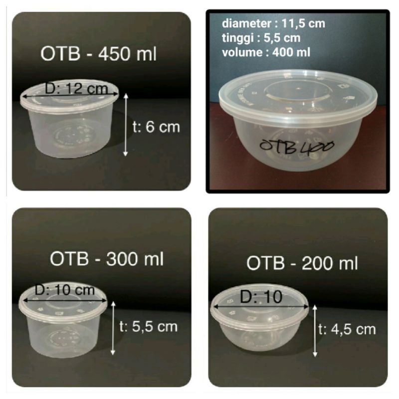 Jual Eceran Thinwall bulat 200 300 400 450 500 ml | Shopee Indonesia