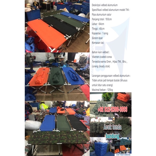 Jual Velbed Alumunium Model TNI | Shopee Indonesia