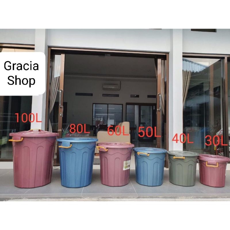 Jual Ember Plastik Maroon Great Tutup Warna / Tong Air Metalik Jumbo 100L / 100 Liter | Shopee ...