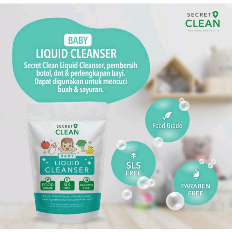 Jual SECRET CLEAN BABY LIQUID CLEANSER 450ML Indonesia|Shopee Indonesia