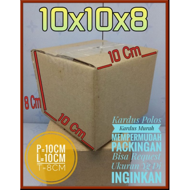 Jual kardus kecil uk 10x10x8 kardus mini kardus polos | Shopee Indonesia